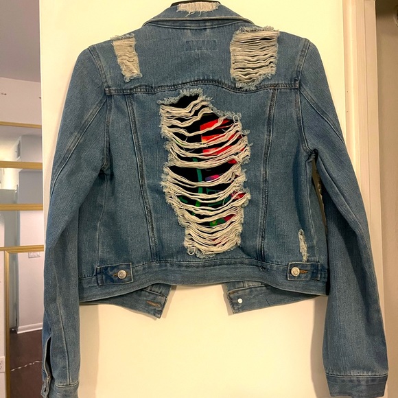 Jackets & Coats | Custom Nirvana Distressed Denim Jacket | Poshmark